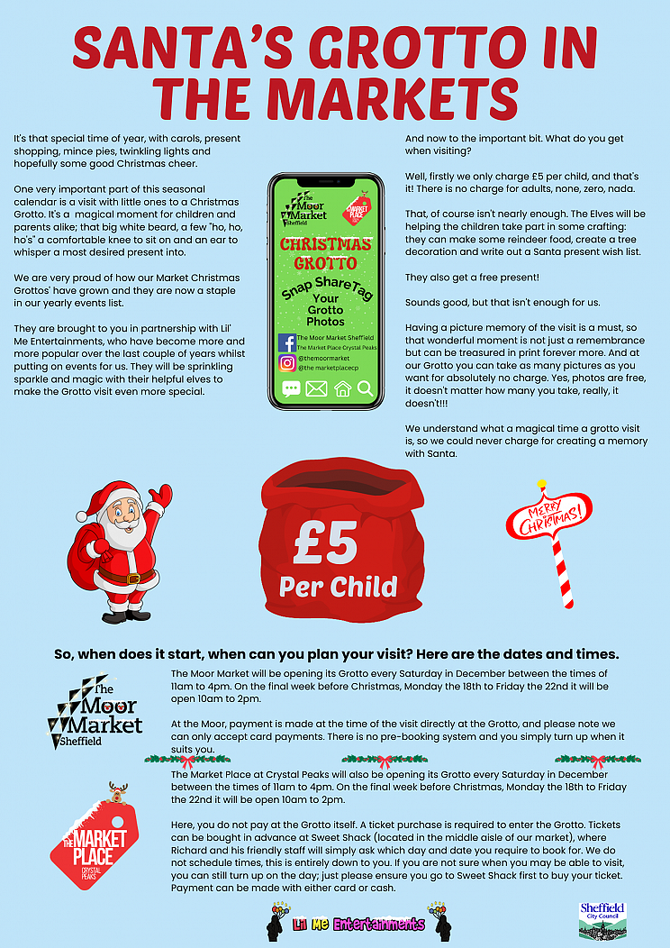SANTA'S GROTTO IN THE MARKETS | Sheffield Markets
